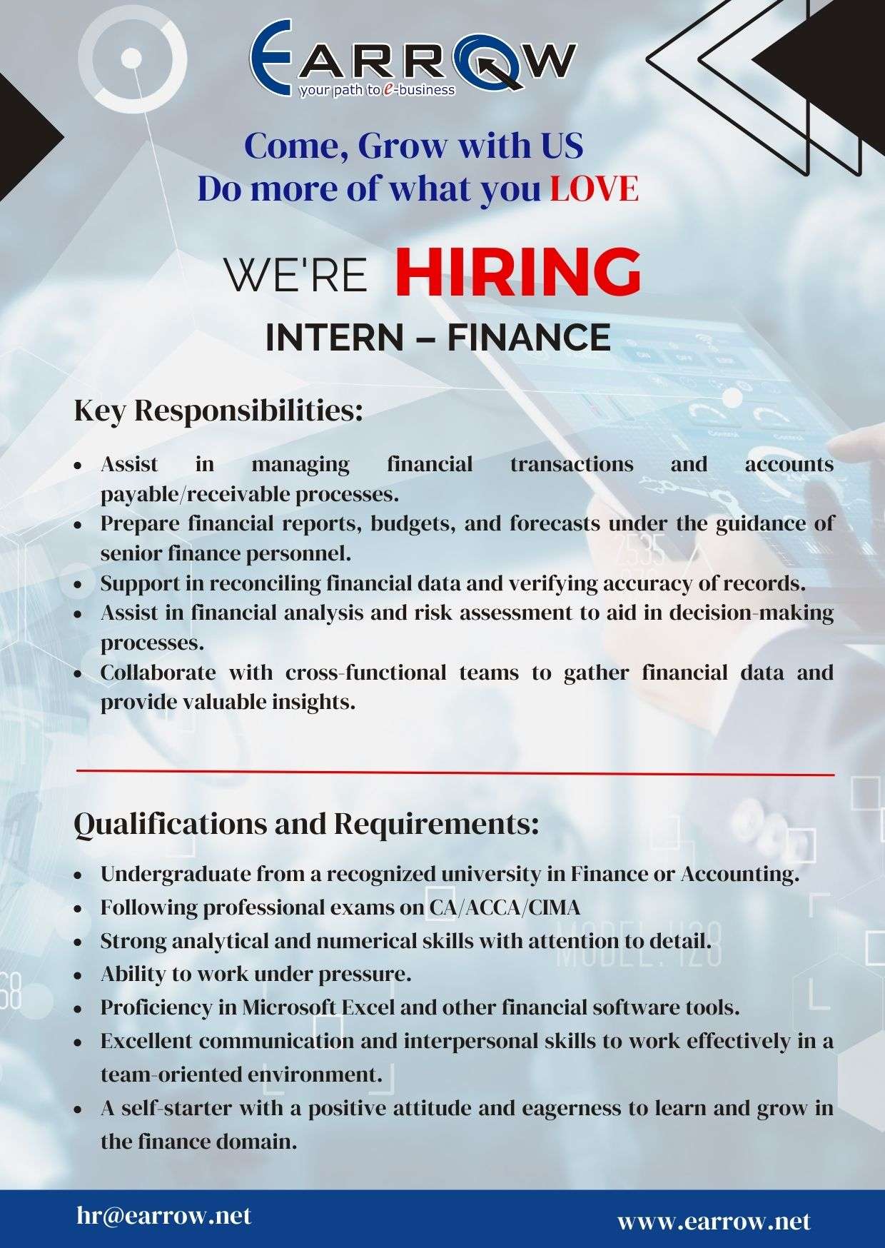 Intern - Finance - Earrow